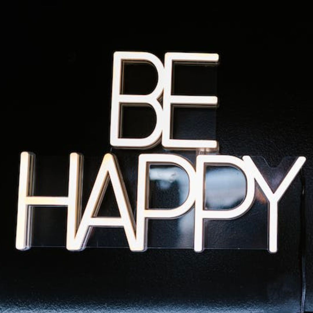 Be Happy Sign – Neon Garage